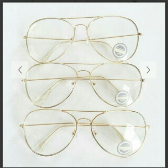 Other | Gold Rim Aviators With Pouch | Poshmark